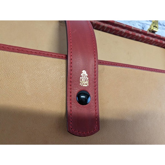 Mark Cross | Bags | Vintage Mark Cross Monogram Red And Brass Italian ...